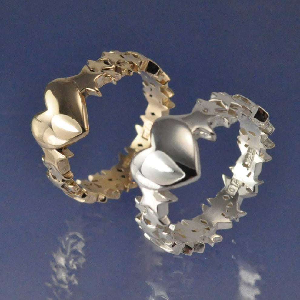 Cremation Ash Heart Star Ring – Chris Parry Handmade Jewellery