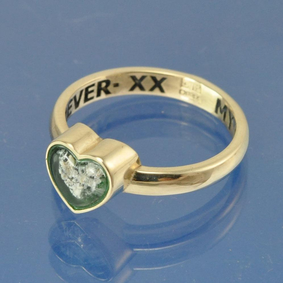 Cremation Ash Ring - Heart