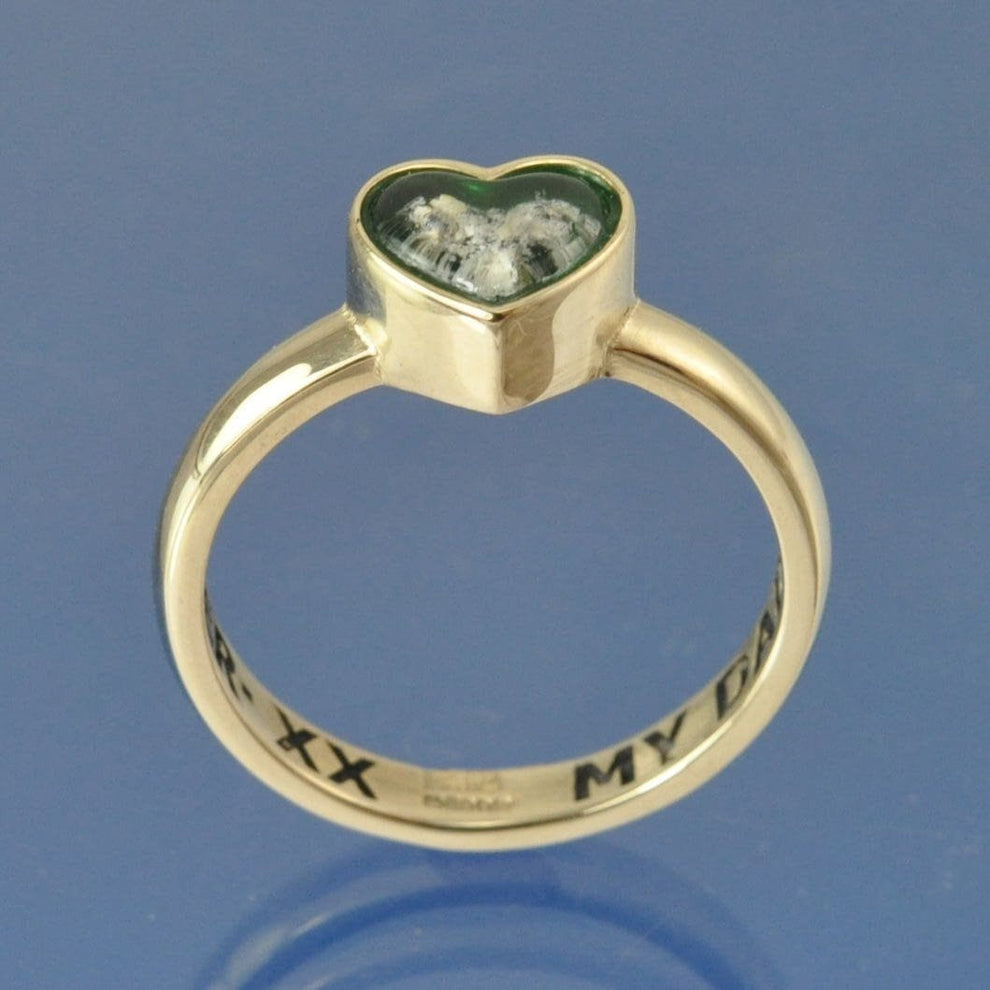 Cremation Ash Ring - Heart