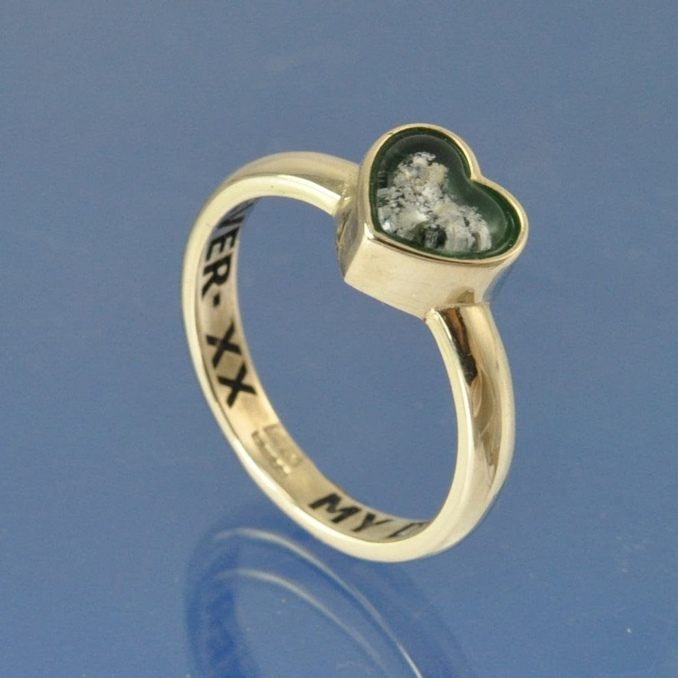 Cremation Ash Ring - Heart