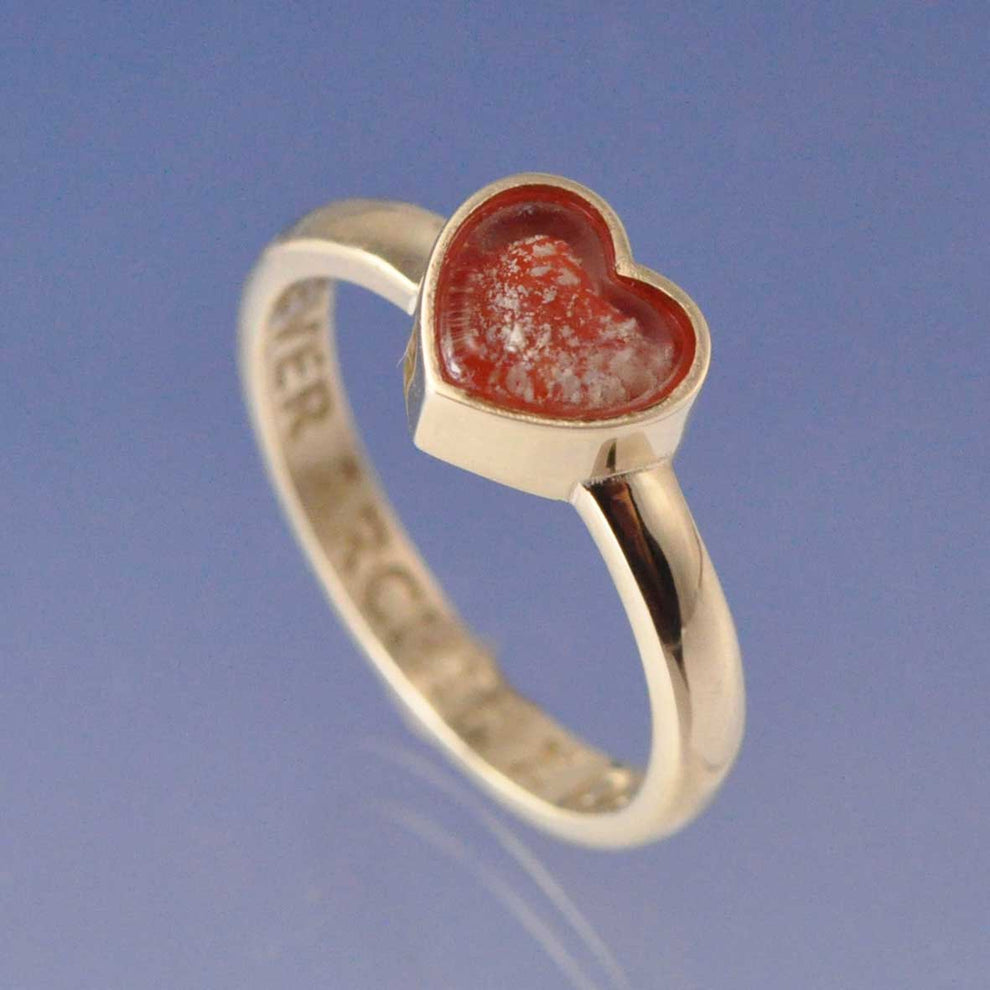 Cremation Ash Ring - Heart