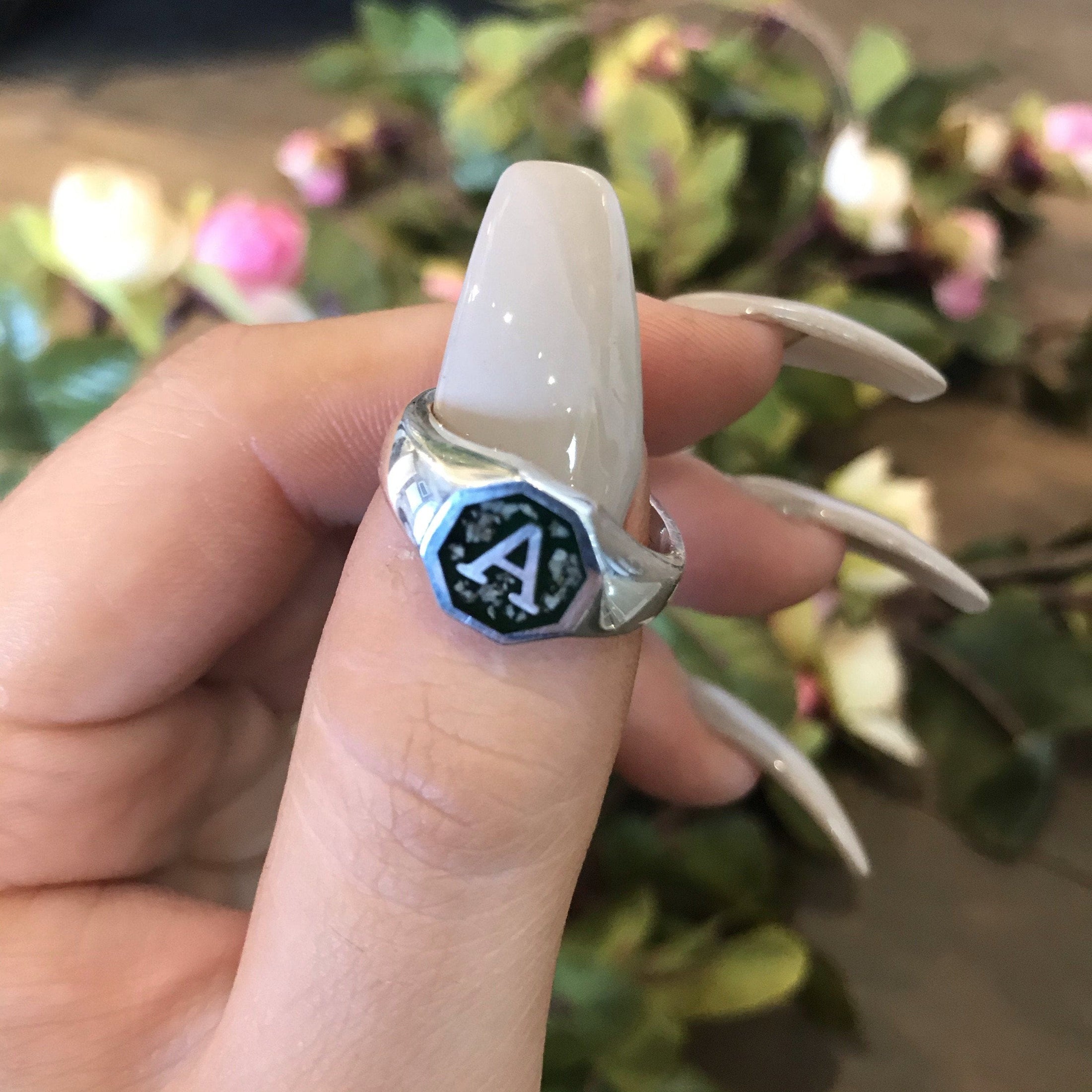 Cremation Ash Ring - Initial Signet Ring - Octagon. – Chris-Parry-Handmade