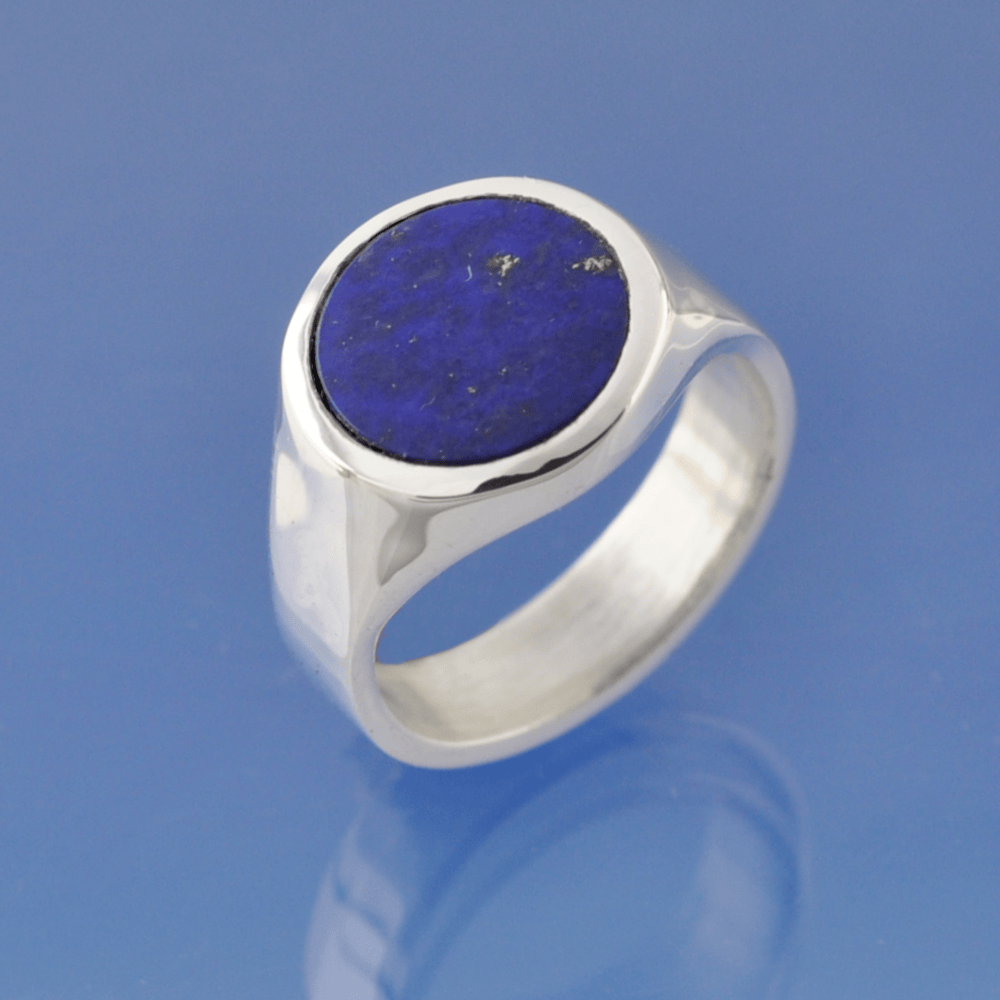 Cremation Ashes Ring - Lapis Lazuli Signet