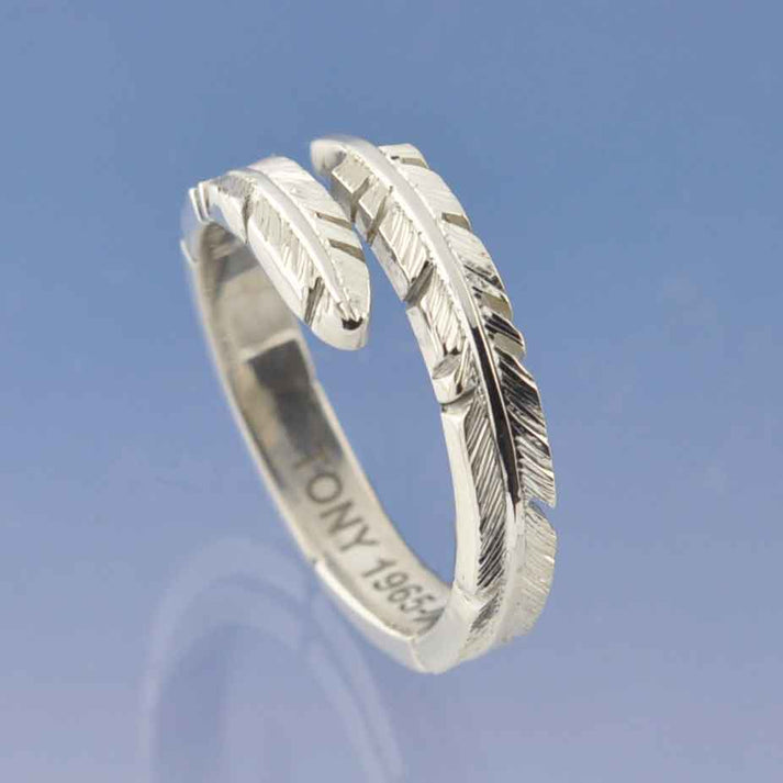 Wrapping Angel Feather Ring with Cremation Ashes – Chris Parry Handmade ...