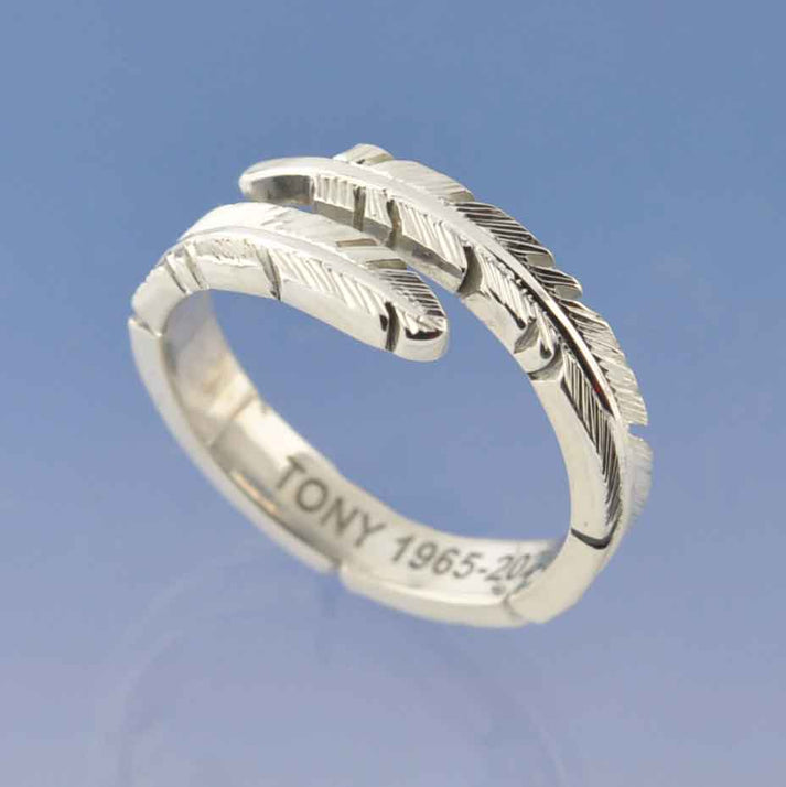 Wrapping Angel Feather Ring with Cremation Ashes – Chris Parry Handmade ...