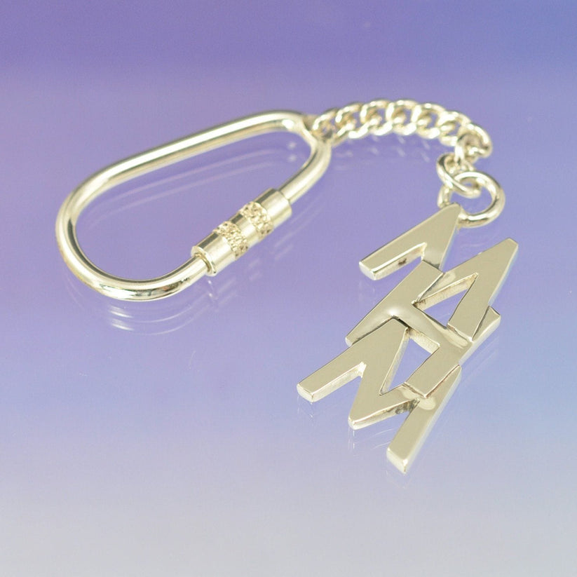 Sterling Silver Initial Key Ring