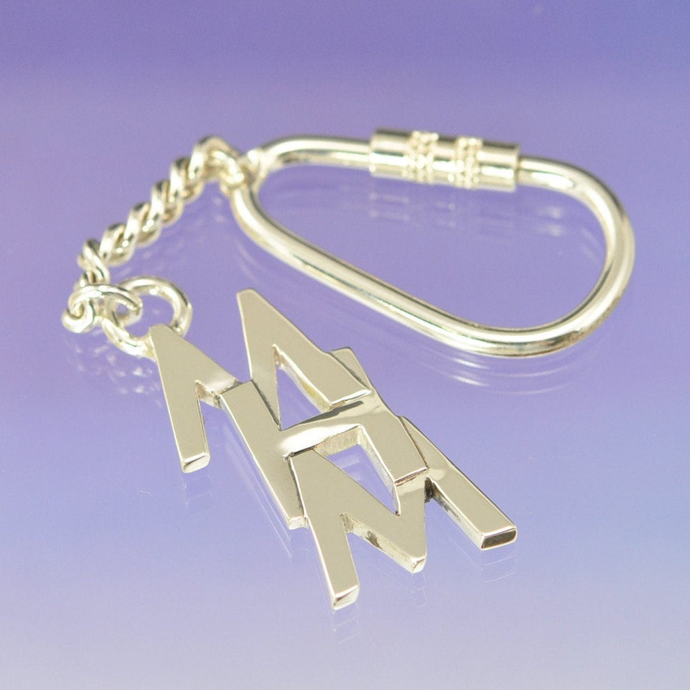 Sterling Silver Initial Key Ring